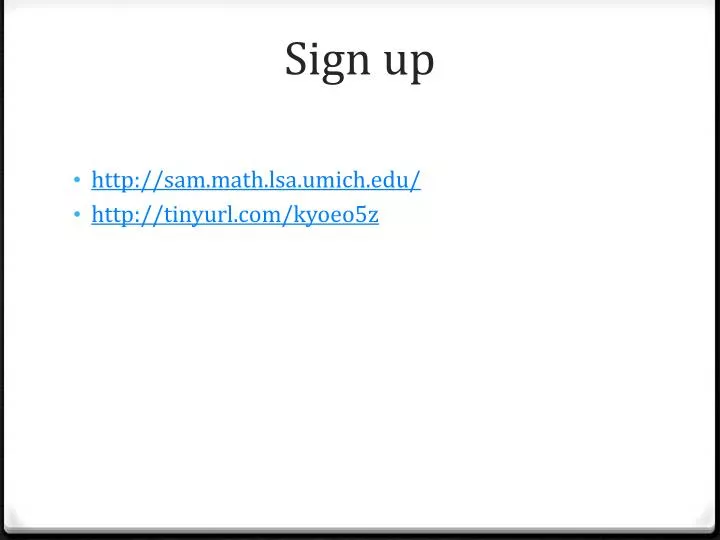PPT - Sign up PowerPoint Presentation, free download - ID:6262174