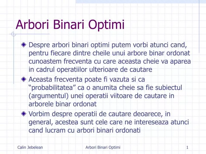 PPT - Arbori Binari Optimi PowerPoint Presentation, free download - ID ...