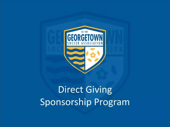 PPT - Direct Giving Sponsorship Program PowerPoint Presentation, free ...