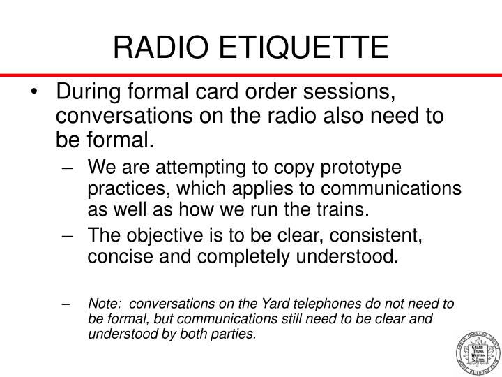 PPT - Radio Etiquette Training March 2011 PowerPoint Presentation - ID ...
