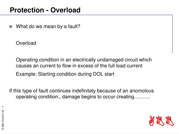 PPT - Protection - Overload PowerPoint Presentation, free download - ID ...