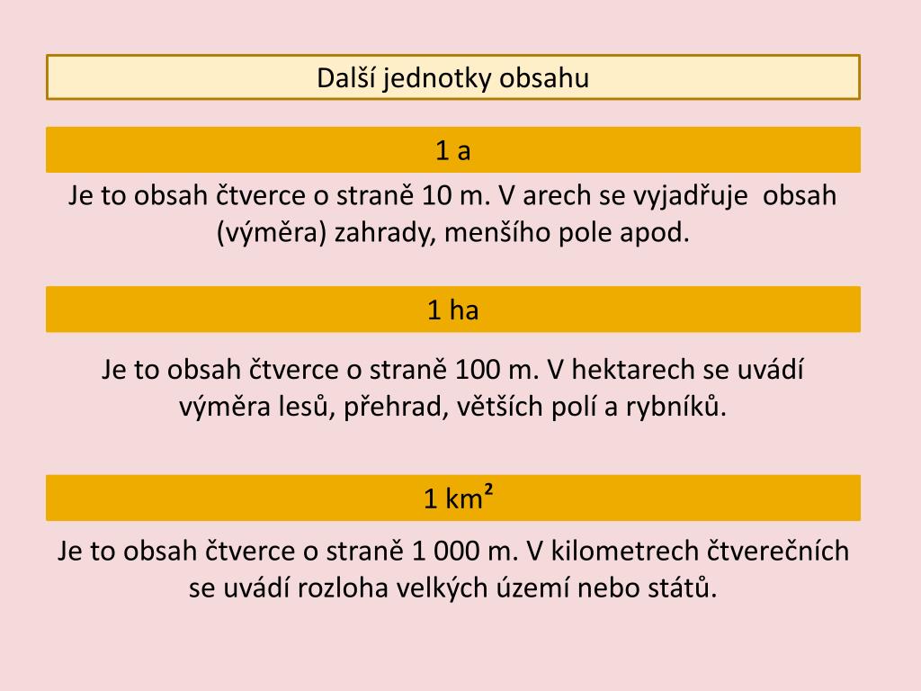 PPT - Obsah, jednotky obsahu 5. ročník PowerPoint Presentation, free ...