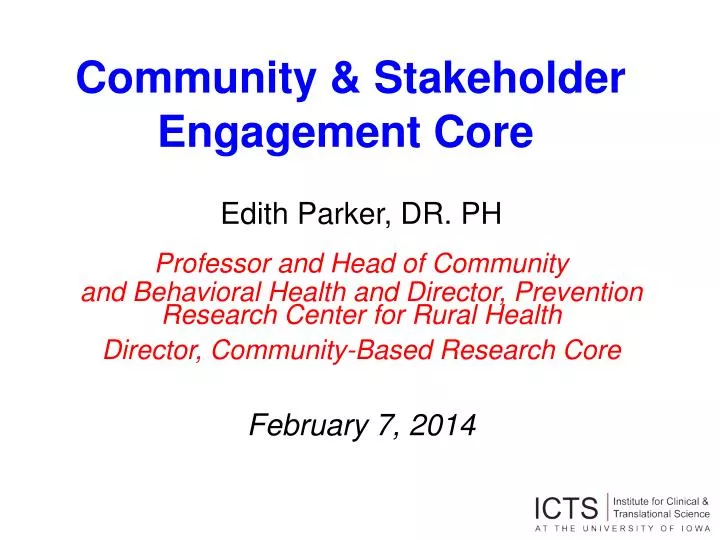 PPT - Community & Stakeholder Engagement Core PowerPoint Presentation ...