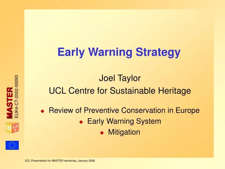 PPT - Early Warning Strategy PowerPoint Presentation, free download ...
