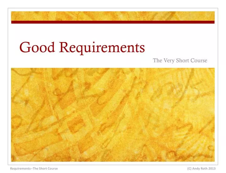 PPT - Good Requirements PowerPoint Presentation, free download - ID:6266825