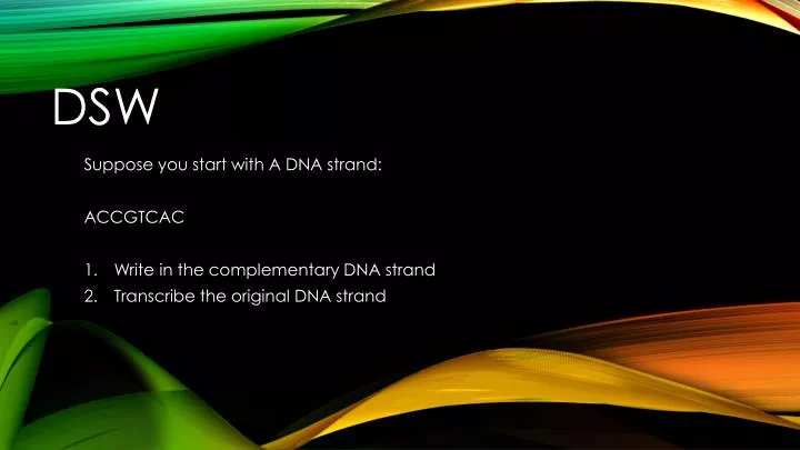 PPT - DSW PowerPoint Presentation, free download - ID:6267931