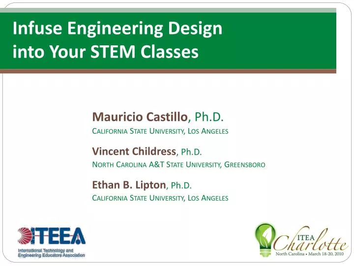 PPT - Infuse Engineering Design into Your STEM Classes PowerPoint ...