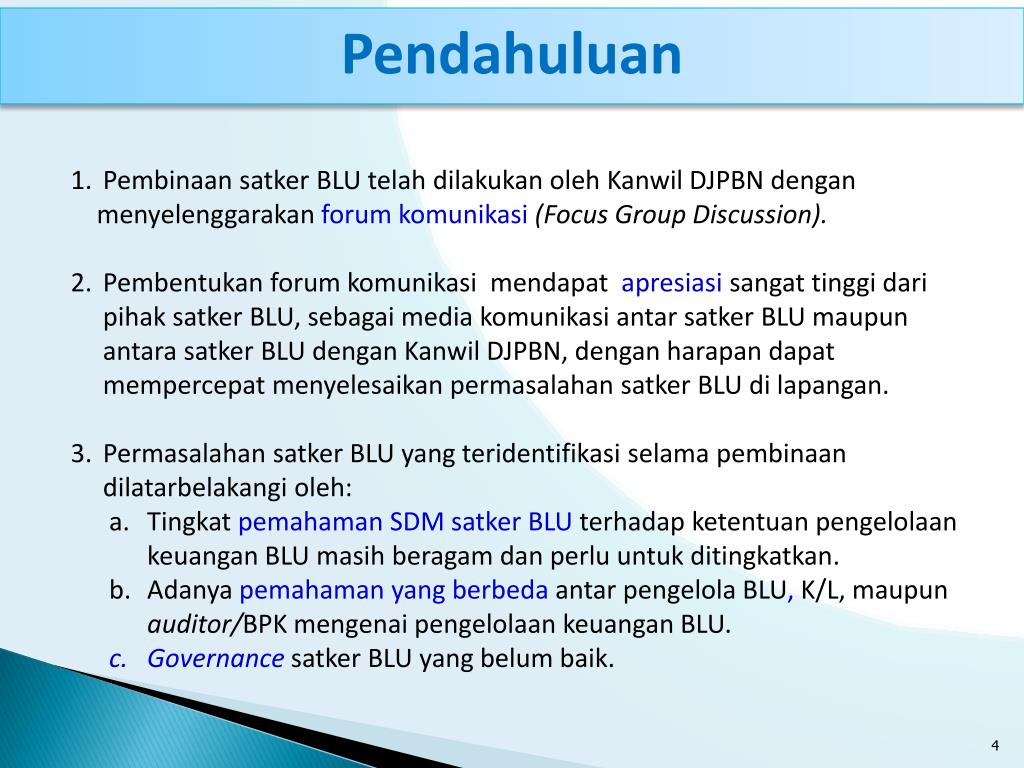 PPT - PEMBINAAN SATKER BLU Oleh Kanwil DJPBN PowerPoint Presentation ...