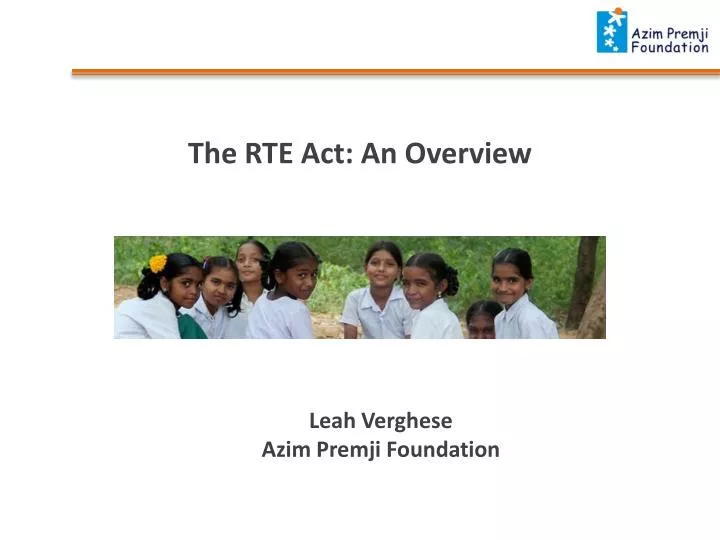 PPT - The RTE Act: An Overview PowerPoint Presentation, free download ...