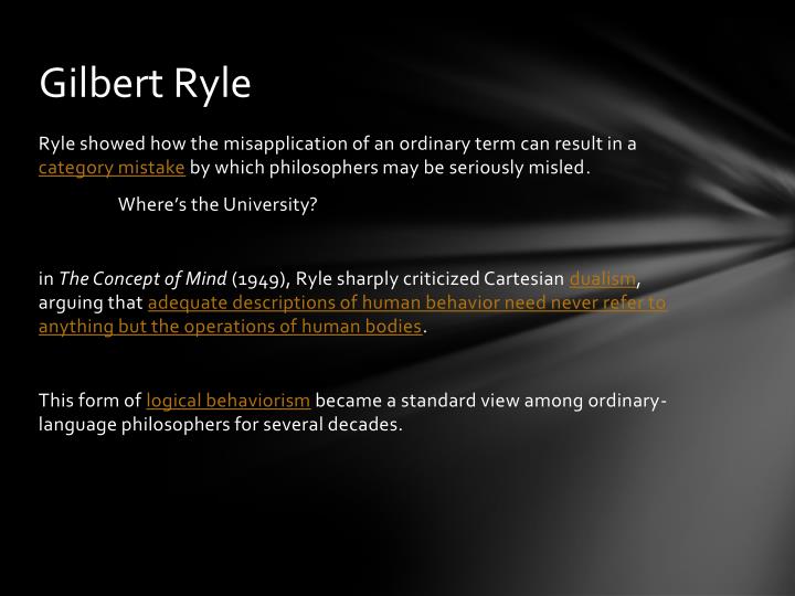 PPT - Gilbert Ryle PowerPoint Presentation - ID:6275724
