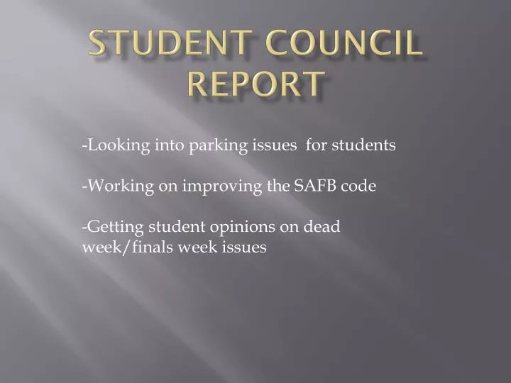 PPT - Student Council Report PowerPoint Presentation, free download ...