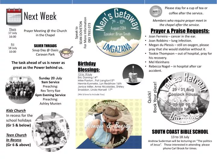 PPT - Next Week PowerPoint Presentation, free download - ID:6277505