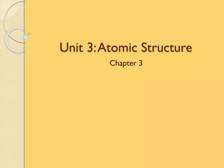 PPT - Unit 3: Atomic Structure PowerPoint Presentation, free download ...