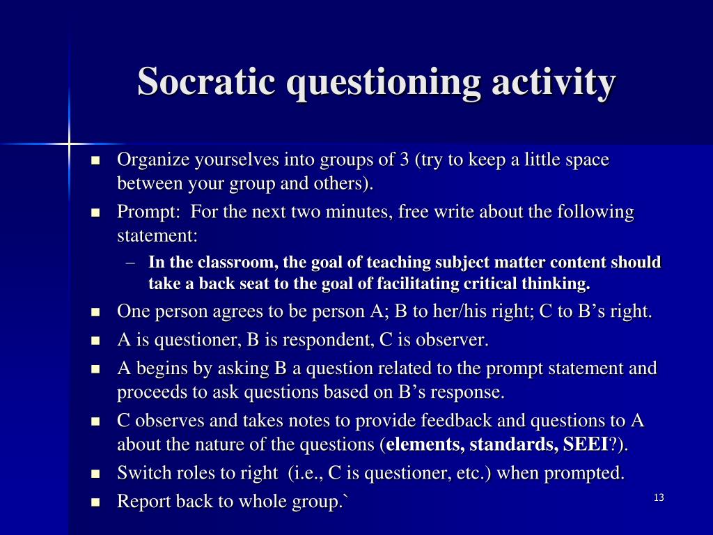 PPT - Critical Thinking in the College Classroom: Teaching the Teachers ...