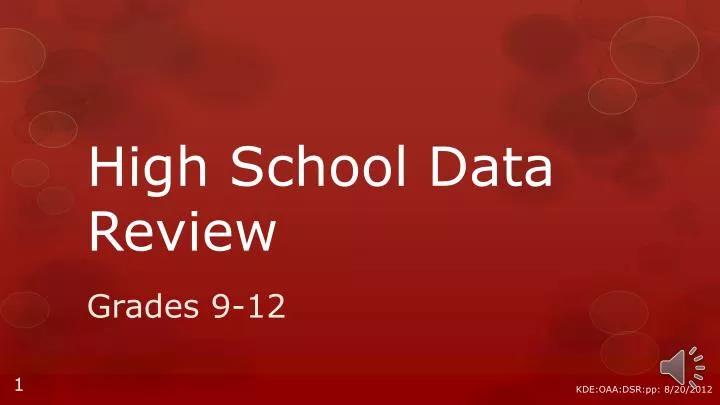 PPT - High School Data Review PowerPoint Presentation, free download ...