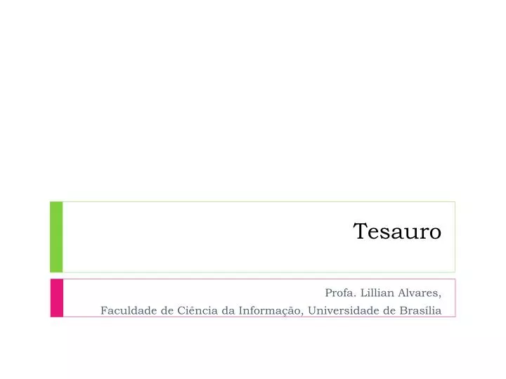 PPT - Tesauro PowerPoint Presentation, free download - ID:6280519