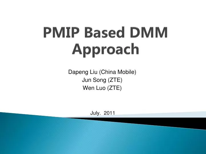 PPT - PMIP Based DMM Approach PowerPoint Presentation, free download - ID:6280628