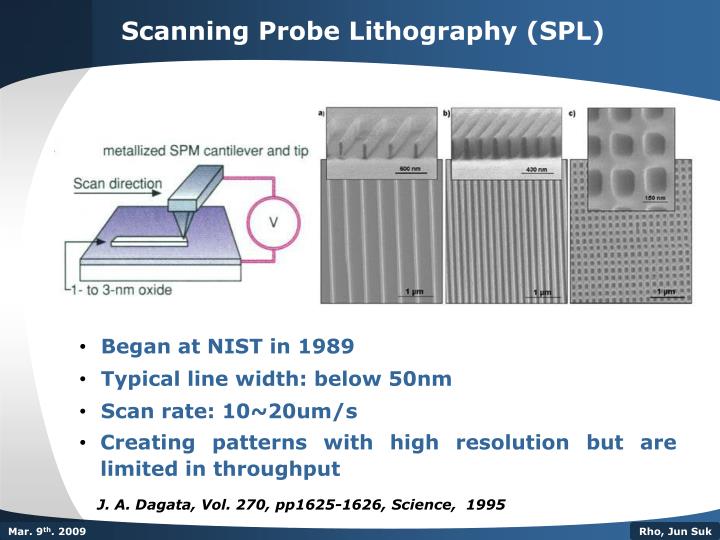 PPT - Development of Scanning Probe Lithography (SPL) PowerPoint ...