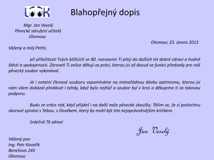 PPT - Osobní dopisy – stylistika, druhy PowerPoint Presentation - ID ...