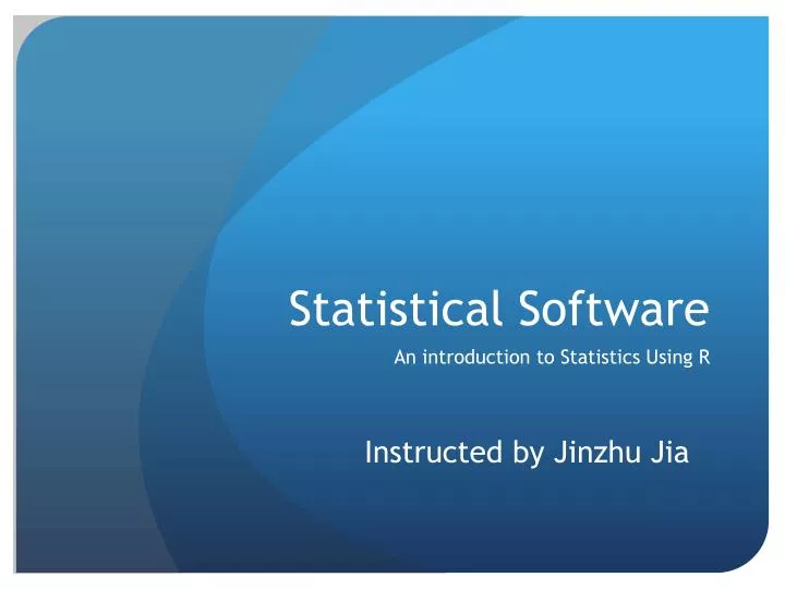 Ppt Statistical Software Powerpoint Presentation Free Download Id 4516