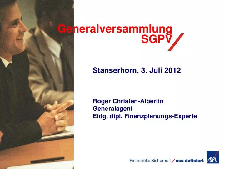 PPT - Generalversammlung SGPV PowerPoint Presentation, free download ...
