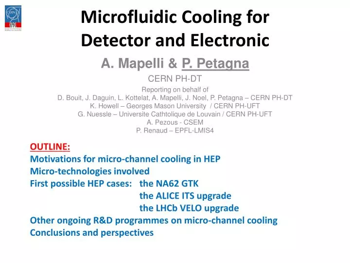 PPT - Microfluidic Cooling for Detector and Electronic PowerPoint ...