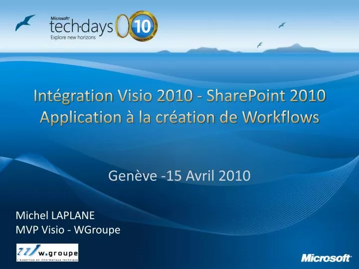 PPT - Intégration Visio 2010 - SharePoint 2010 Application à la ...