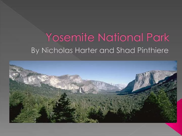 PPT - Yosemite National Park PowerPoint Presentation, free download ...