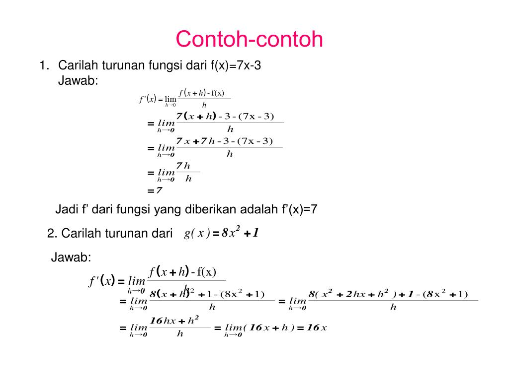 PPT - DEFENISI TURUNAN FUNGSI PowerPoint Presentation, free download ...