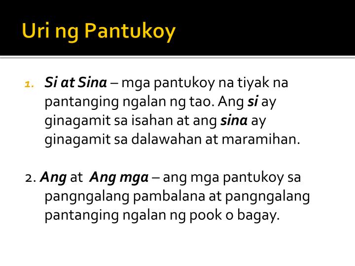 PPT - Pantukoy at Pangatnig PowerPoint Presentation - ID:6287363