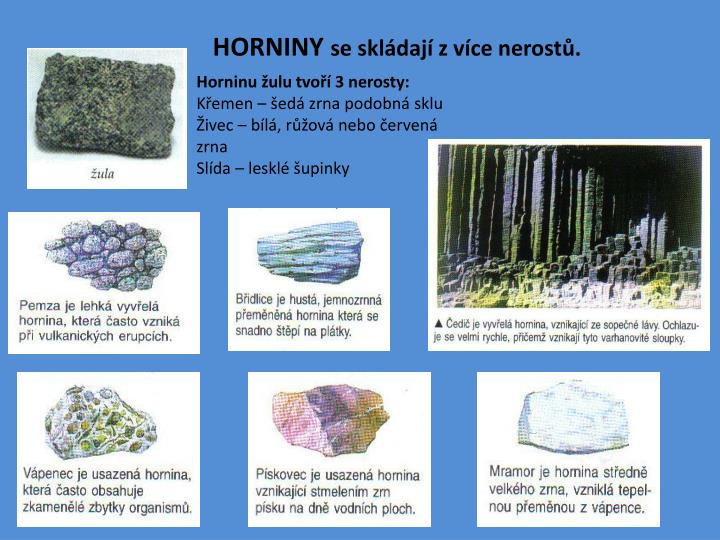 PPT - NEŽIVÁ PŘÍRODA Horniny a nerosty PowerPoint Presentation - ID:6287977