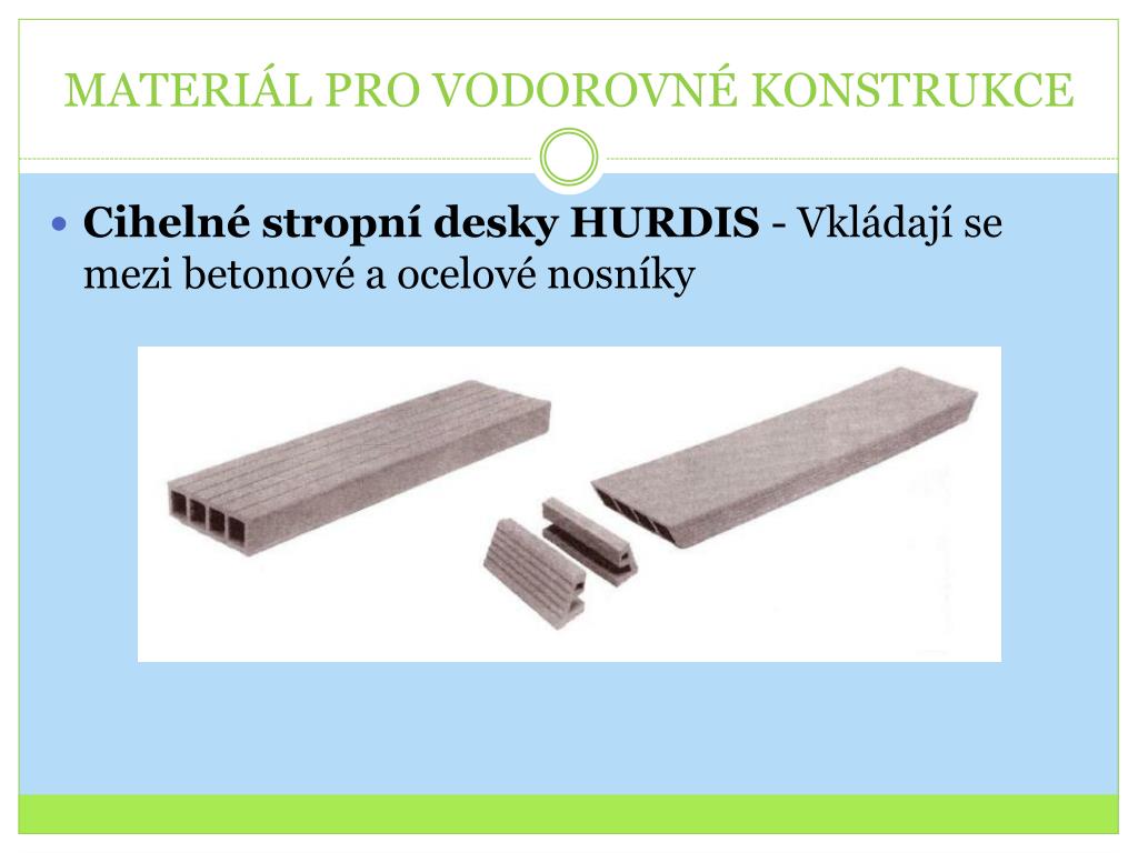 PPT - Rozdělení cihlářského zboží – materiál pro vodorovné konstrukce ...