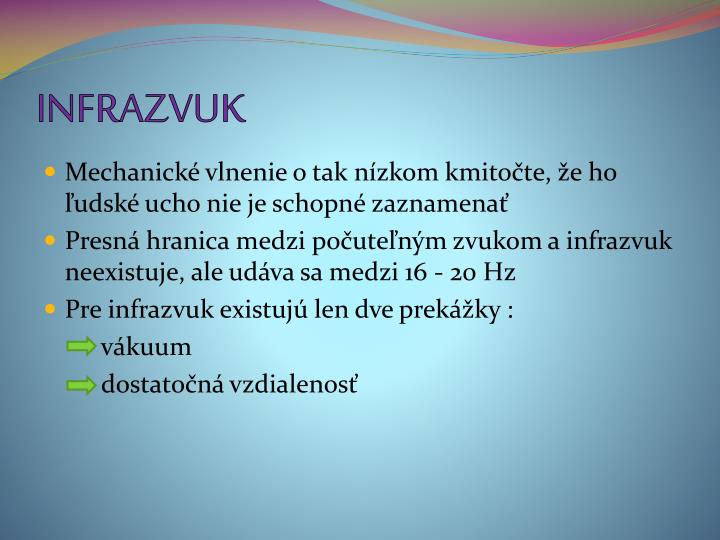 PPT - INFRAZVUK A ULTRAZVUK PowerPoint Presentation - ID:6288831