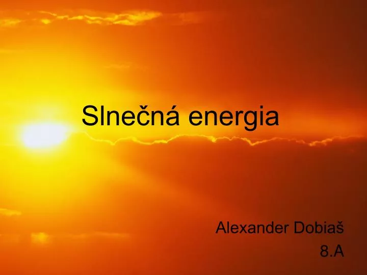 PPT - Slnečná energia PowerPoint Presentation, free download - ID:6289214