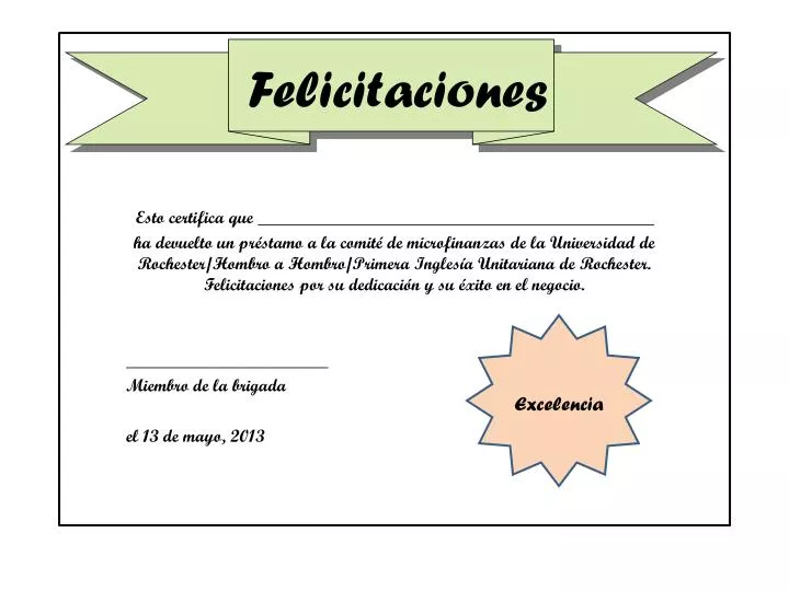 PPT - Esto certifica que ...