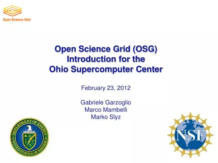 PPT - Open Science Grid Ecosystem PowerPoint Presentation, free ...