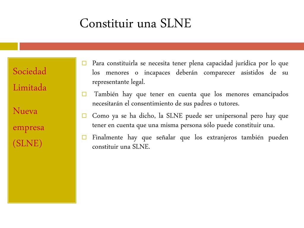 PPT - Sociedad LIMITADA NUEVA EMPRESA PowerPoint Presentation, free ...