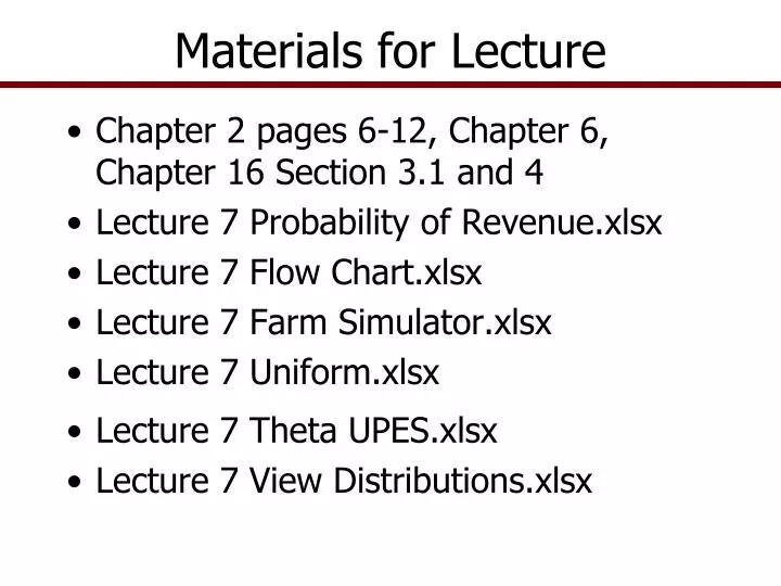 PPT - Materials for Lecture PowerPoint Presentation, free download - ID ...