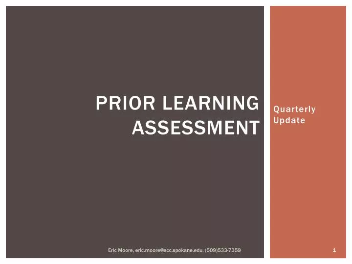 PPT - Prior Learning Assessment PowerPoint Presentation, free download ...