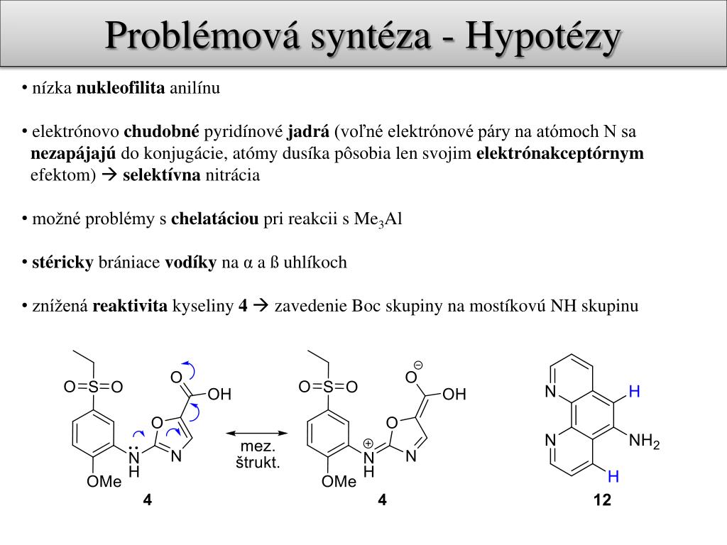 PPT - Syntéza prekurzorov a N-arylaminooxazolkarboxamidových ...