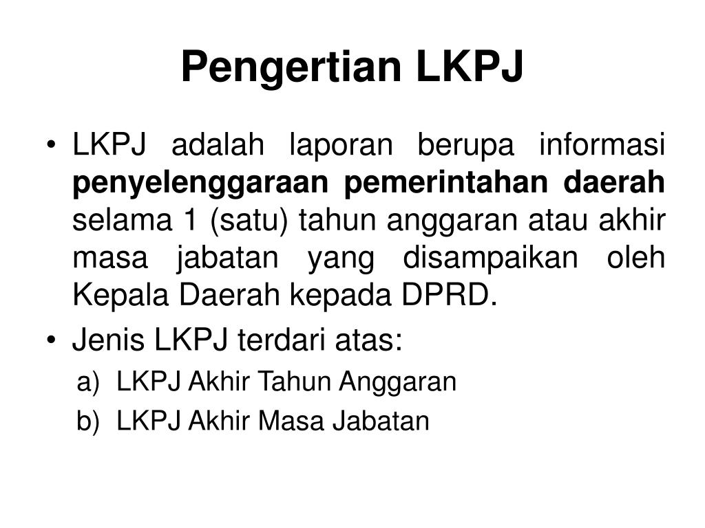 PPT - SOSIALISASI PENYUSUNAN LKPJAMJ BUPATI MAGETAN PowerPoint ...