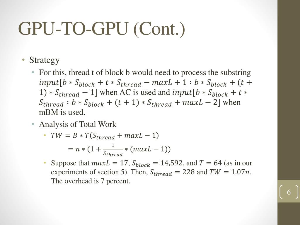 Ppt Gpu To Gpu And Host To Host Multipattern String Matching On A Gpu Powerpoint Presentation