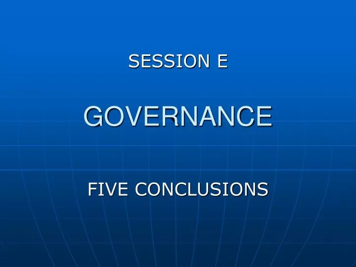 PPT - GOVERNANCE PowerPoint Presentation, free download - ID:6297475