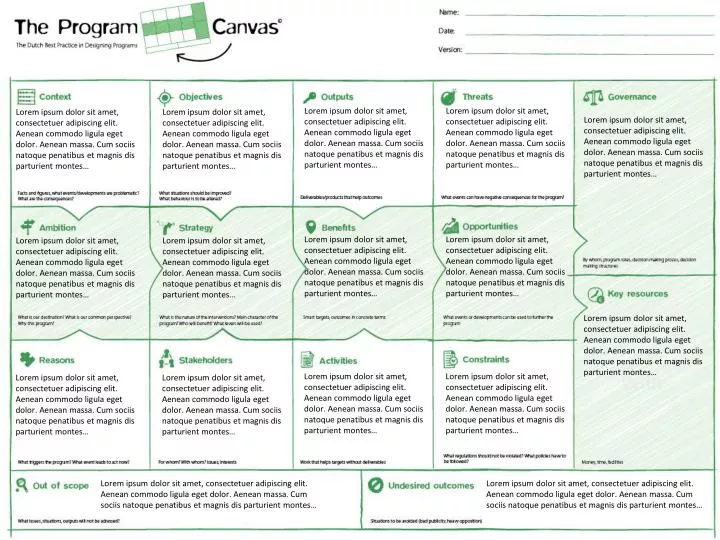 PPT - Program Canvas (invulformat) PowerPoint Presentation, free ...