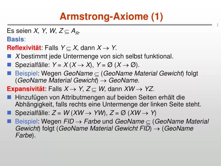 PPT - Armstrong-Axiome (1) PowerPoint Presentation, free download - ID ...