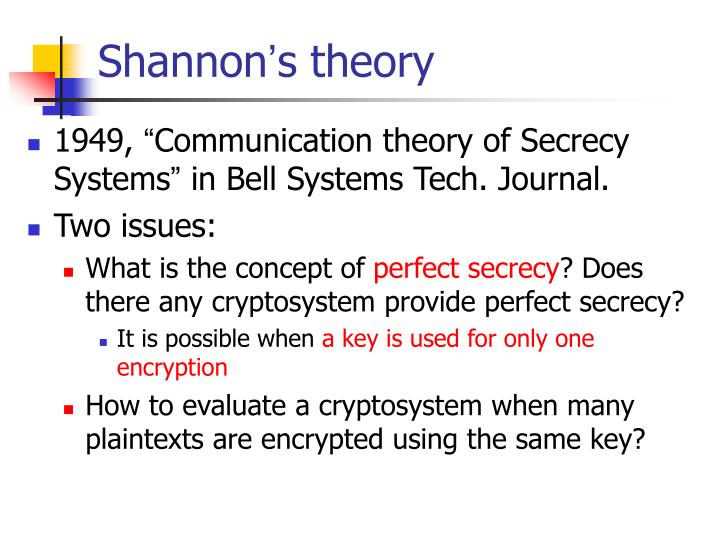 PPT - Shannon ’ s theory PowerPoint Presentation - ID:6299427
