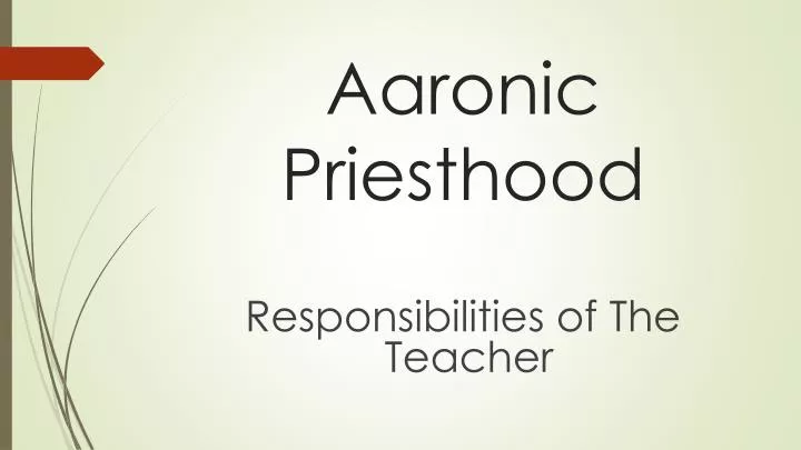 PPT - Aaronic Priesthood PowerPoint Presentation, free download - ID ...