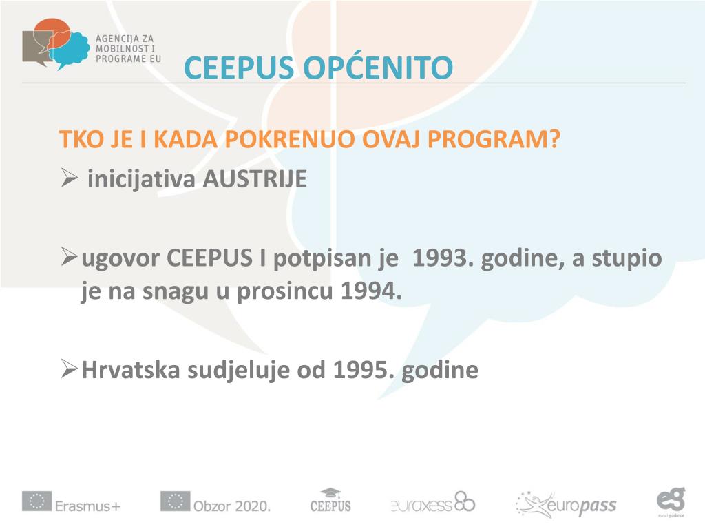 PPT - PROVEDBA PROGRAMA CEEPUS U AKADEMSKOJ GODINI 2014./2015 ...