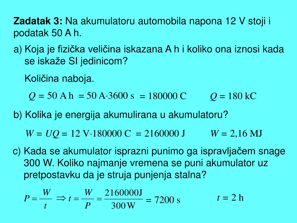 PPT - Rad i snaga električne struje PowerPoint Presentation, free ...