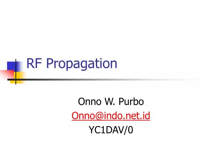 PPT - RF Propagation PowerPoint Presentation, free download - ID:6300413